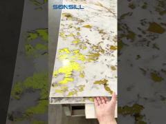 1220*2440mm 3D Digitaal Gedrukt UV Marmeren Plaat UV Platen Voor TV Wand Decoratie Plaat