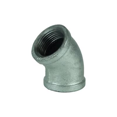 Cina Fittings per tubi di ferro duttile in acciaio galvanizzato connessione femminile standard 45 gradi gomito in vendita