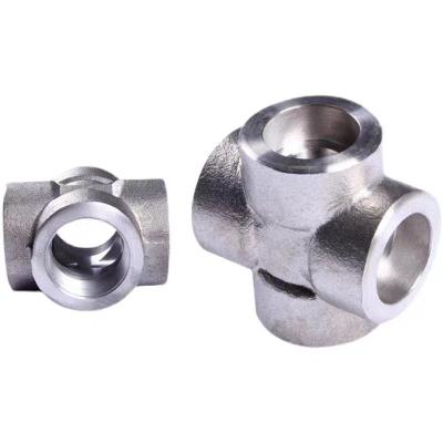 China Forjado 304 aço inoxidável 4 Way Cross Pipe Fitting Connector WZ 3/8