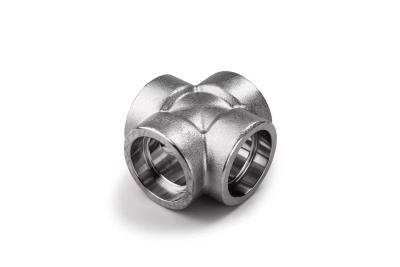 China Forjado 304 aço inoxidável 4 Way Cross Pipe Fitting Connector WZ 3/8