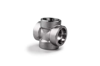 China Forjado 304 aço inoxidável 4 Way Cross Pipe Fitting Connector WZ 3/8