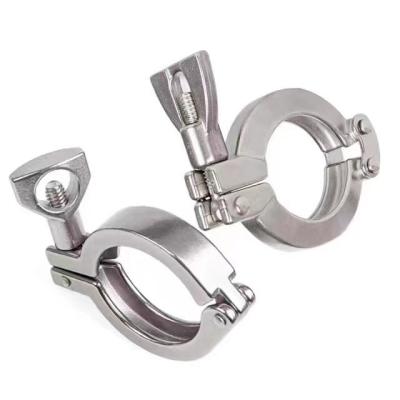 Cina WZ Sanitario Tri Clamp Acciaio inossidabile304 316 Fusione Ferrule Flange Pipe Double Pin Clamp 1/8