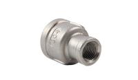 China RTS Stainless Steel Reducing Straight Inner Wire Pipe Fitting Female Reduce Socket Coupling Silver for sale