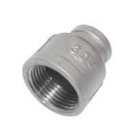 China RTS Stainless Steel Reducing Straight Inner Wire Pipe Fitting Female Reduce Socket Coupling Silver for sale