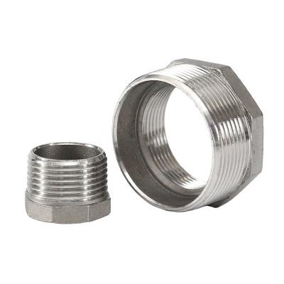 Cina Acciaio inossidabile forgiato 201 304 Pipe Fitting Hex Bushing Core Bushing Femminile Maschio Thread Joint in vendita