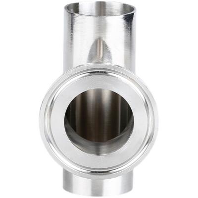 China SS304 316L Tri Clamp Equal Tee Pipe Fitting voor gestroomlijnde pijplijnverbindingen Te koop