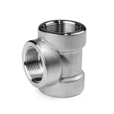 Cina Acciaio inossidabile 304 316 316L 3000 LB 6000LB Tee forgiato per raccordi per tubi ad alta pressione in vendita
