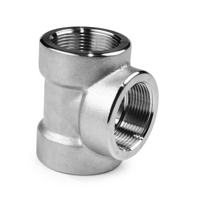 Cina Acciaio inossidabile 304 316 316L 3000 LB 6000LB Tee forgiato per raccordi per tubi ad alta pressione in vendita