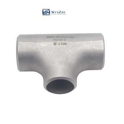 China 304 316 316L roestvrij staal rechte T-shirt gesmeed Sch40 Pipe Fitting Elbow voor algemeen gebruik Te koop