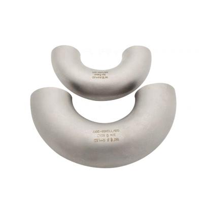 Cina Saldatura a 180 gradi gomito in acciaio inossidabile 304 316 316L per tubi uguali dimensioni 1/4''-4.0 in vendita