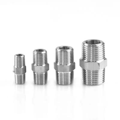 Cina Acciaio inossidabile 201 304 316 Fusione esagonale capezzolo doppio ferrule tubature accessori 1/4''-4.0 in vendita