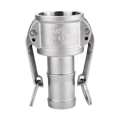Cina 304 316 Sottili rettilinei con leva di blocco tubo a spine spinato camlock C accoppiamenti a cam e a scanalatura in vendita