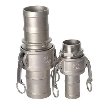 Cina 304 316 Sottili rettilinei con leva di blocco tubo a spine spinato camlock C accoppiamenti a cam e a scanalatura in vendita