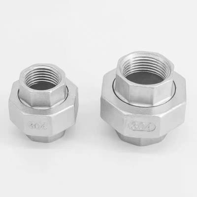 Cina Connettore di accoppiamento a filo interno a doppio filo di acciaio inossidabile a testa esagonale NPT BSP 1/4''-4.0 in vendita