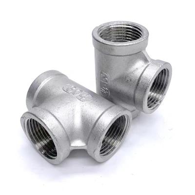 Cina Fusione WZ 304T tipo Acciaio inossidabile Fuso interno Tee Fuso di vite Fuso di viti Fuso di tubi d'acqua Fuso di idraulici Accessori NPT BSP BSPT in vendita