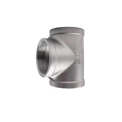 Cina Fusione WZ 304T tipo Acciaio inossidabile Fuso interno Tee Fuso di vite Fuso di viti Fuso di tubi d'acqua Fuso di idraulici Accessori NPT BSP BSPT in vendita