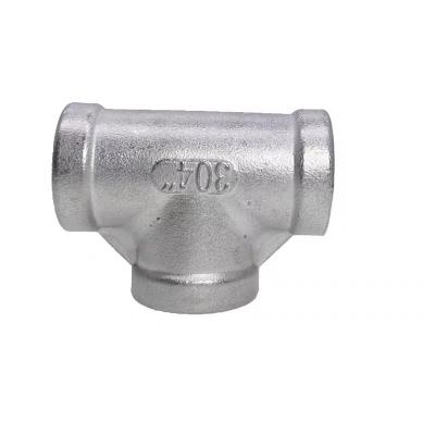 Cina Fusione WZ 304T tipo Acciaio inossidabile Fuso interno Tee Fuso di vite Fuso di viti Fuso di tubi d'acqua Fuso di idraulici Accessori NPT BSP BSPT in vendita