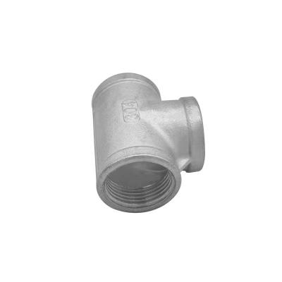 Cina Fusione WZ 304T tipo Acciaio inossidabile Fuso interno Tee Fuso di vite Fuso di viti Fuso di tubi d'acqua Fuso di idraulici Accessori NPT BSP BSPT in vendita