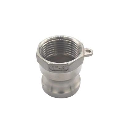 中国 同等WZ SS 304 316 A型 NPT BSP クイックコネクト用のシルバーカムロックカップリングアダプタ 販売のため