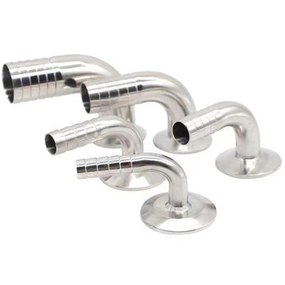 Cina Sanitario SS304 316 316L Tri Clamp 90DEG Tubo Barb Tri Clover Compatibile Tubo Accoppiamento Tubo Adapter di qualità alimentare in vendita
