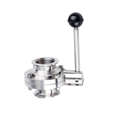 Cina WZ Ss 304 316 Valvola a vuoto in acciaio inossidabile Tri-clamp Valvola farfalla per condotte in vendita