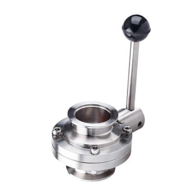 Cina WZ Ss 304 316 Valvola a vuoto in acciaio inossidabile Tri-clamp Valvola farfalla per condotte in vendita
