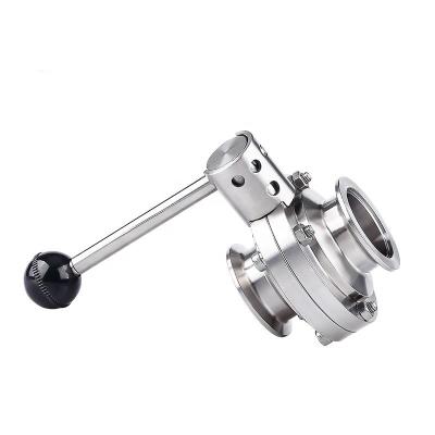 Cina WZ Ss 304 316 Valvola a vuoto in acciaio inossidabile Tri-clamp Valvola farfalla per condotte in vendita