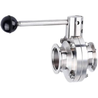 Cina WZ Ss 304 316 Valvola a vuoto in acciaio inossidabile Tri-clamp Valvola farfalla per condotte in vendita