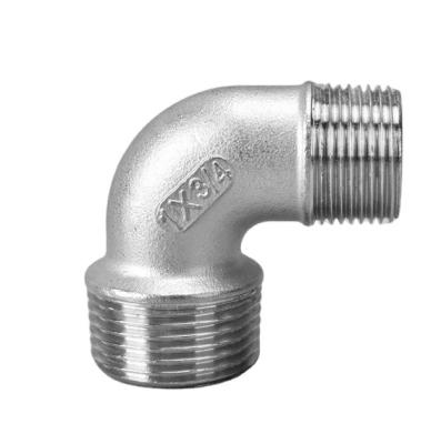 Cina 1/2' 1.0' RTS Acciaio inossidabile 304 Fittings tubi doppio maschio a filo gomito a 90 gradi in vendita