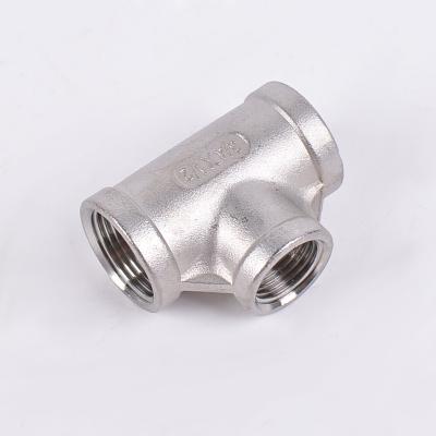 Cina Fittings per tubi di fusione in acciaio inossidabile sanitari a filo femminile NPT 201/304 Reducing Tee in vendita
