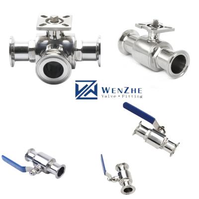 Cina Supporto OEM SS304 1/4''-4.0'' Homebrew Tri-Clamp Ball Valve Valvola Sanitaria in acciaio inossidabile in vendita