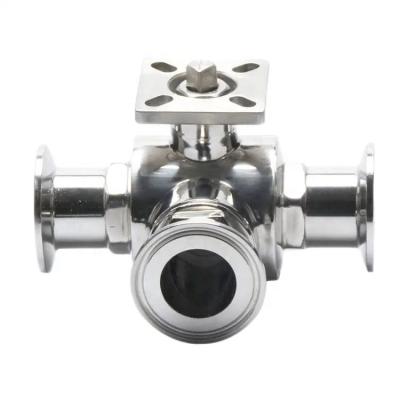 Cina Supporto OEM SS304 1/4''-4.0'' Homebrew Tri-Clamp Ball Valve Valvola Sanitaria in acciaio inossidabile in vendita