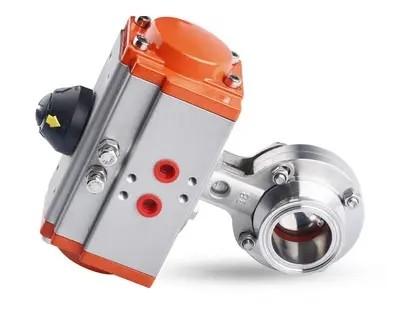 Cina Valvola a farfalla 3A di acciaio inossidabile 304 316 pneumatico saldata/clamp in vendita