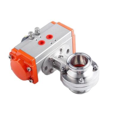 Cina Valvola a farfalla pneumatica in acciaio inossidabile D681-X 301/304/316 personalizzata in vendita