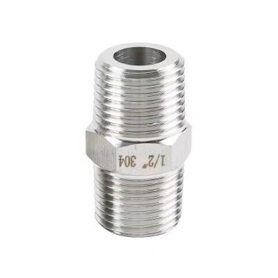 Cina WZ Acciaio inossidabile ad alta pressione Hex Nipple BSP NPT Equal Male Thread Pipe Fitting in vendita