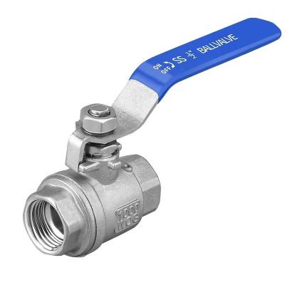 中国 SS304 DN50 高温用女性用スレッド式手動制御ボールバルブ 販売のため