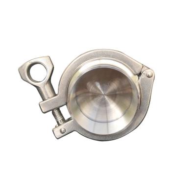 China Código de cabeça redonda personalizada higiênica 304/316L aço inoxidável 1.5 Tri Clamp Ferrule Cap final à venda