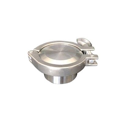 China Código de cabeça redonda personalizada higiênica 304/316L aço inoxidável 1.5 Tri Clamp Ferrule Cap final à venda