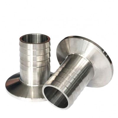 Cina Sanitario 304 316L in acciaio inossidabile Tri Clamp Hose Ferrule Fitting con codice testa rotonda in vendita