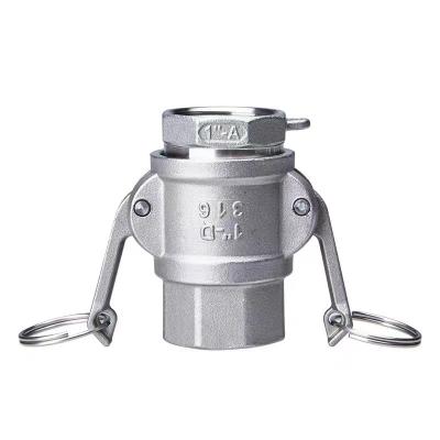 Cina Equal SS 304 316 Accoppiamento Camlock in acciaio inossidabile con connettore rapido di tipo D NPT BSPT BSP in vendita
