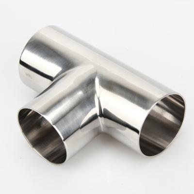 China Quick Install SS304 316L Tri Clamp Equal Tee Pipe Fitting for Food Industry Connection for sale