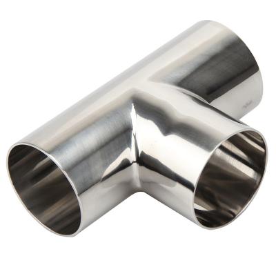 China Quick Install SS304 316L Tri Clamp Equal Tee Pipe Fitting for Food Industry Connection for sale