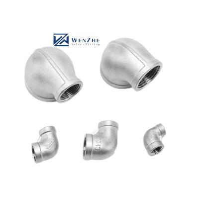 Cina 90 gradi gomito galvanizzato ferro malleabile/acciaio inossidabile 201 304 316 raccordi per tubi NPT BSPT BSPP in vendita