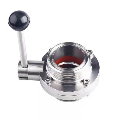 Cina 304 316 316L filo di saldatura a chiusura a farfalla manuale DIN 3A SMS WZ acciaio inossidabile in vendita
