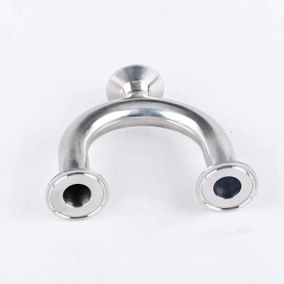 Cina SS304/316L T-shirt a pinza di tipo U lucidato per collegamenti di tubi sanitari nell'industria lattiero-casearia in vendita