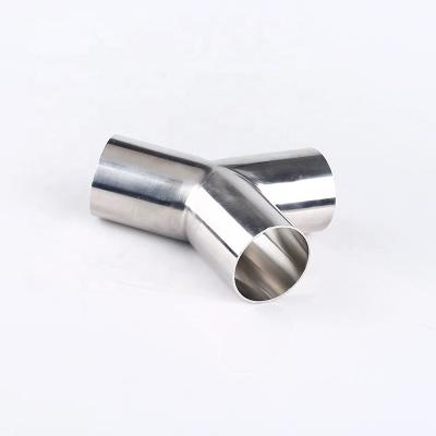 Cina Acciaio inossidabile garantito 304 316 Pipe adattabili a 45 gradi Tee Y Tipo Tee con colata uguale in vendita