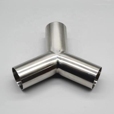 Cina Acciaio inossidabile garantito 304 316 Pipe adattabili a 45 gradi Tee Y Tipo Tee con colata uguale in vendita