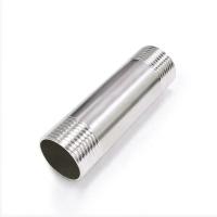 China Cylindrical Head Code Silver WZ SS304 Barrel Nipple NPT BSPP BSPT G Threaded DN15 for sale
