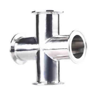 Cina 1/4''-6'' Equal 3A DIN Sanitary Quick-Connect Cross 304 in acciaio inossidabile in vendita