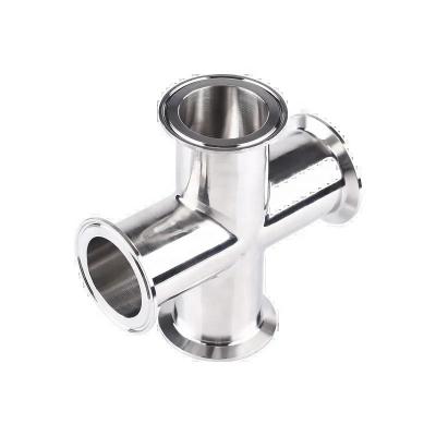 Cina 1/4''-6'' Equal 3A DIN Sanitary Quick-Connect Cross 304 in acciaio inossidabile in vendita